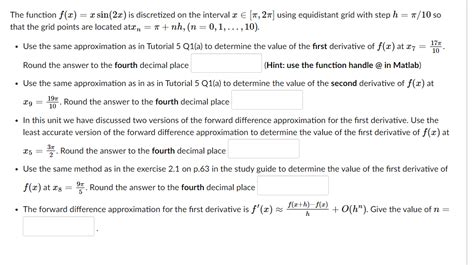 Solved This Is A Mathlab Question If You Can Provide The