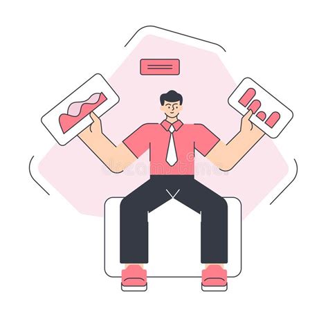 Graph For Analyzing And Research Icons Set Vector Stock Vector Illustration Of Flow