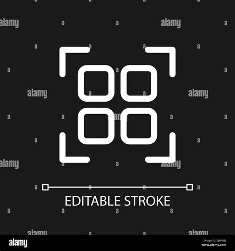 Scan Qr Code Pixel Perfect White Linear Ui Icon For Dark Theme Stock Vector Image Art Alamy