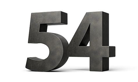 번호 54 54 손가락 회색 부드러운 주철로 만든 흰색 배경 3d 일러스트 레이 션에 고립 0명에 대한 스톡 사진 및 기타 이미지 0명 3차원 형태 강철 Istock