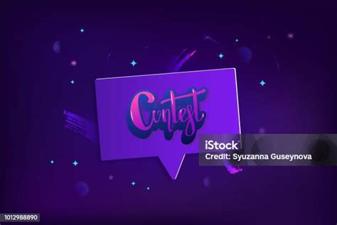 경연 대회 카드입니다 장식 요소와 배너 벡터 일러스트입니다 개념에 대한 스톡 벡터 아트 및 기타 이미지 개념 경기 참가자