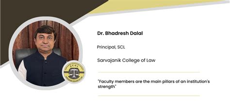 Sarvajanik College Of Law Dr Bhadresh Dalal Principal
