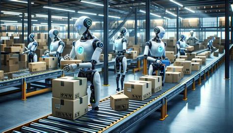 Robotics In Warehouse Automation Premium Ai Generated Image