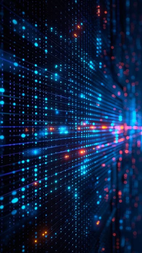 Digital Code Cascade Binary Data Streams In Matrix Background Stock Illustration Illustration