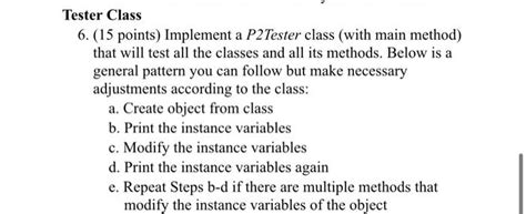 solved tester class 6 15 points implement a p2 tester