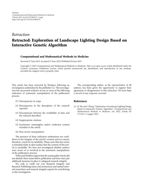 Pdf Retracted Exploration Of Landscape Lighting Design Based On