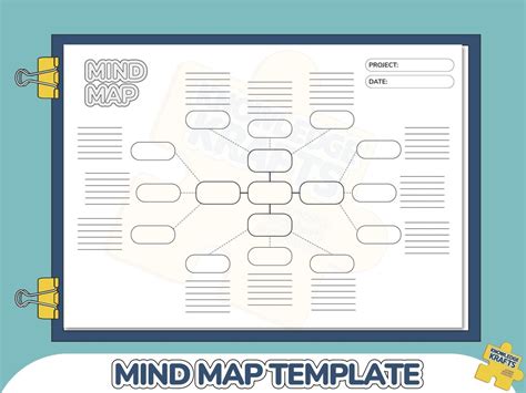 Blank Mind Map Template Printable Mind Map Planner Note Template
