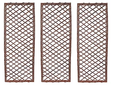 Natural Willow Garden Trellis Plant Supports Set Of 3