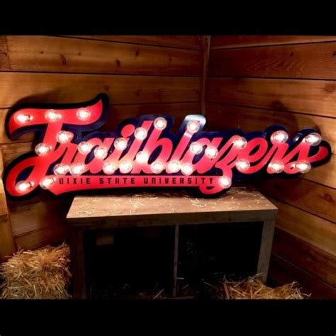 Dsu Trailblazers 3d Lit Script Sign Gameday Ironworks
