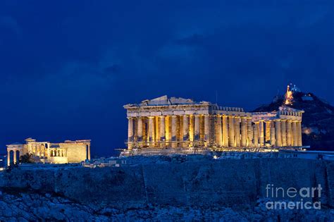 Acropolis Of Athens At Night