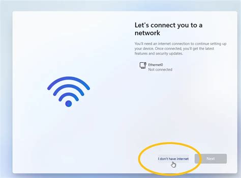 how to install windows 11 without an internet connection