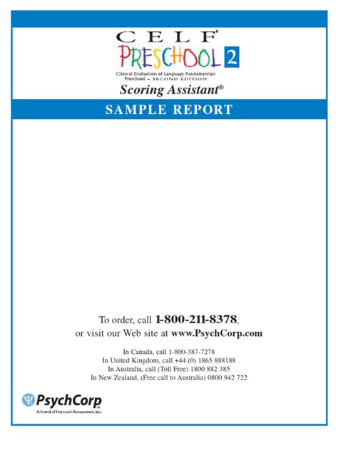 Celf Pre 2 Sa Samprpt Pdf Word Vocabulary