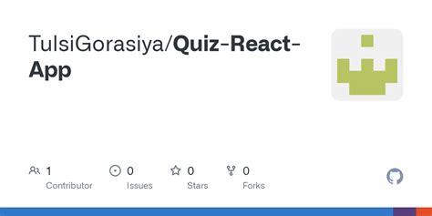 GitHub TulsiGorasiya Quiz React App