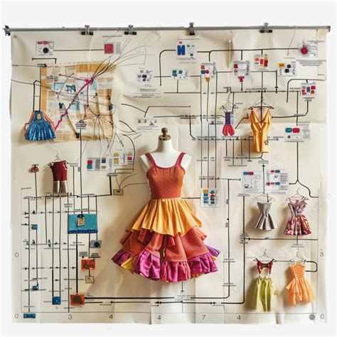 Fashion Technology Design Flow Chart Flow Chart Chart Process PNG Transparent Image And