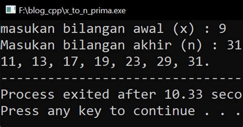 Program Menampilkan Deret Bilangan Prima C Dan Menyimpannya Pada
