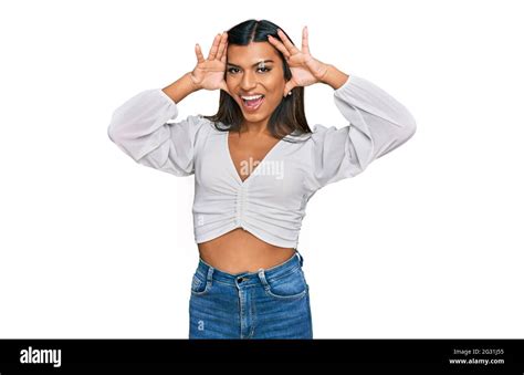 Young Latin Transsexual Transgender Woman Wearing Casual Clothes