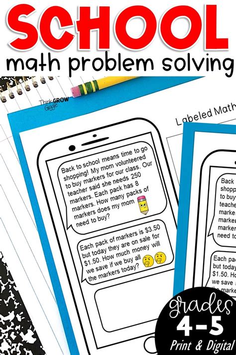 Two Step Word Problems Multi Step Math Activities 5th 6th Grade Upper