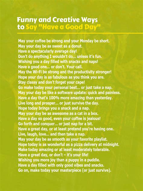 26 Other Ways to Say "Have a Good Day": Anyone Smile!