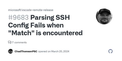 Parsing Ssh Config Fails When Match Is Encountered · Issue 9683
