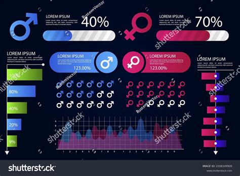 Demographic Chart Design Template Vector Illustration Stock Vector