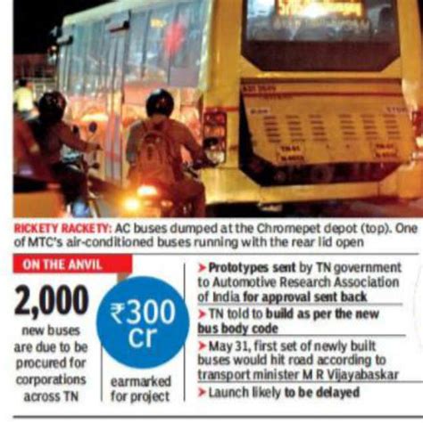 Mtc Ac Buses Left In Cold Mtc Has No Plan To Keep Fleet Fit Chennai