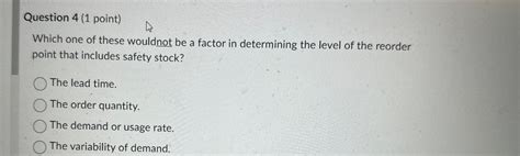 Solved Question 4 (1 ﻿point)Which one of these wouldnot be a | Chegg.com