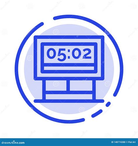 Board Game Score Scoreboard Blue Dotted Line Line Icon Stock Vector