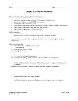 IT Essentials PC Hardware And Software V Chapter Lab