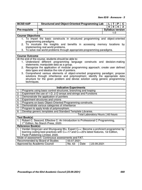 Bcse102p Structured And Object Oriented Programming Lab Lo 10