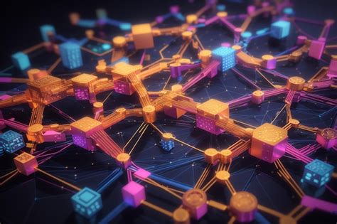 Premium Ai Image Blockchain Credentials Ensuring Trust A Visually Captivating Digital Artwork