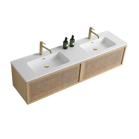 Meuble Double Vasque Suspendu 180 Cm Raphia