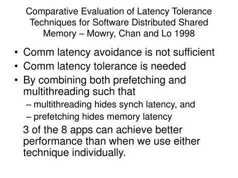 ppt communication latency in distributed memory systems powerpoint