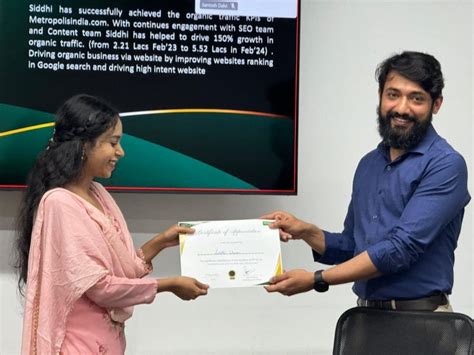 I Received This Award Exactly One Year After Joining Metropolis