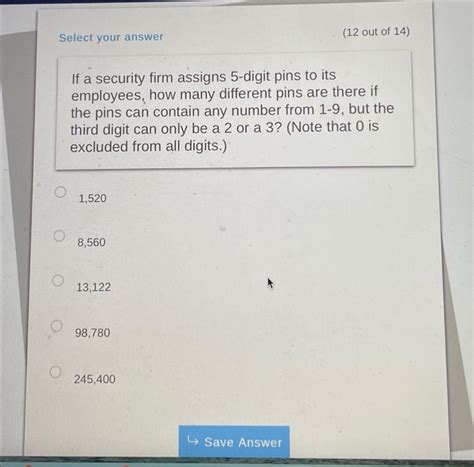 solved select your answer o if a security firm assigns