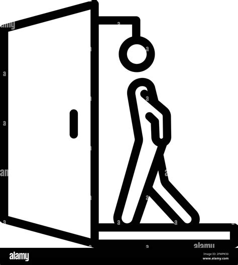 Walk Through Evacuation Door Icon Outline Walk Through Evacuation Door