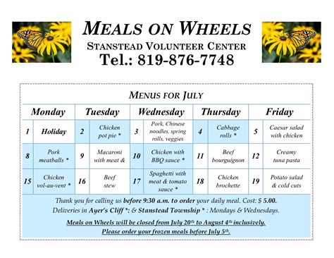 Meals On Wheels Okc Menu At Teresa Burks Blog