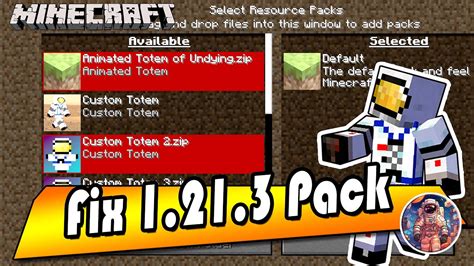 Fix Broken Resource Packs Fast In Minecraft 1213 Java Edition Youtube