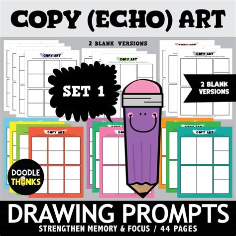Copy Echo Art Drawing Exercises Set 1 Drawing Prompts By Doodle Thinks