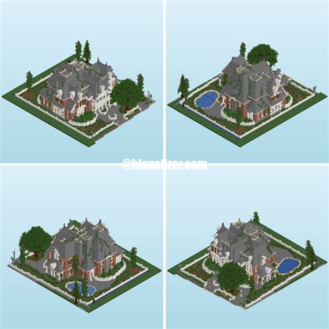 Renaissance Manor Minecraft Build Guide And Schematic Bloxelizer