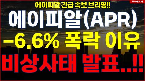 에이피알 Apr 66 폭락 이유 비상사태 발표 에코프로머티 Ls머트리얼즈주가전망 Ls머트리얼즈 Ls머트 Apr 에이피알 긴급속보 Youtube
