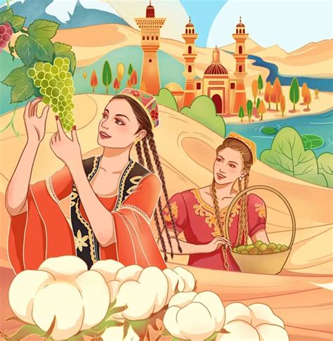 新疆特色干果包装插画 小红书 花瓣网