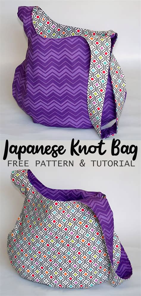 Reversible Japanese Knot Bag Pattern Tote Bags Sewing Japanese Knot