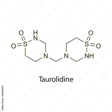 Clonidine Flat Skeletal Molecular Structure Alpha 2 Agonist Drug Used In Hypertension Adhd