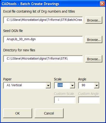 Cadtools Tools Batch Processs Cadtools Ustn Batch Create Drawings