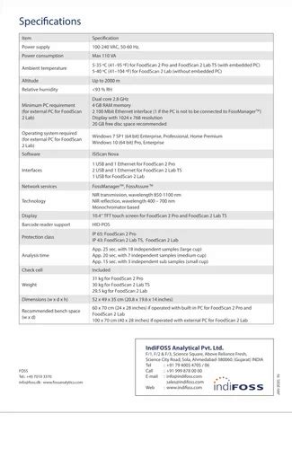 100 240 Vac 50 60 Hz White India Foss Foodscan Analyser For Dairy Industry At ₹ 100000 Piece In Pune
