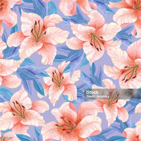 원활한 수채화 그림 배경은 화려한 꽃 꽃과 나뭇잎을 배경 질감 포장지 섬유 인사말 카드 템플릿 또는 벽지 디자인에 사용되는 라인 아트와 혼합합니다 0명에 대한 스톡 벡터