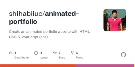 GitHub Shihabiiuc Animated Portfolio Create An Animated Portfolio Website With HTML CSS