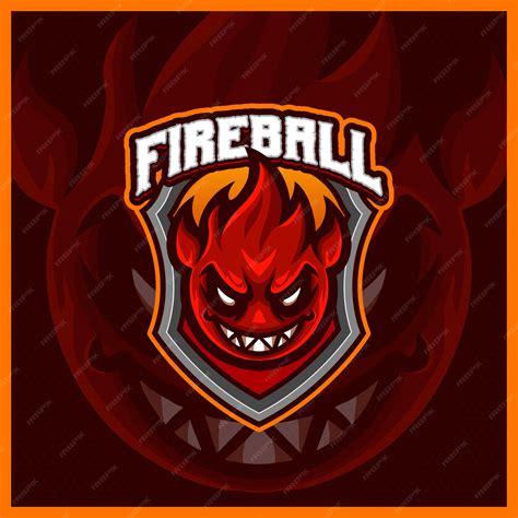 Premium Vector Fireball Mascot Esport Logo Design Illustrations