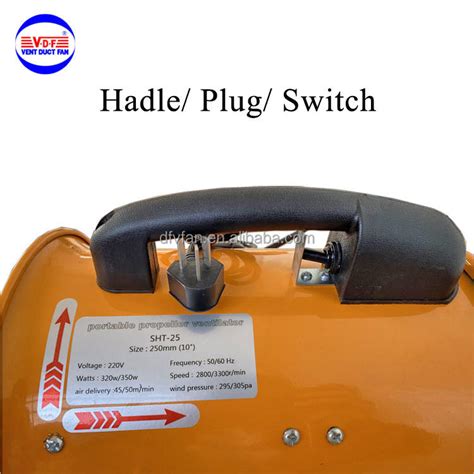 12 300mm 220v 5060hz Ac Fan Industrial Portable Axial Flow Exhaust