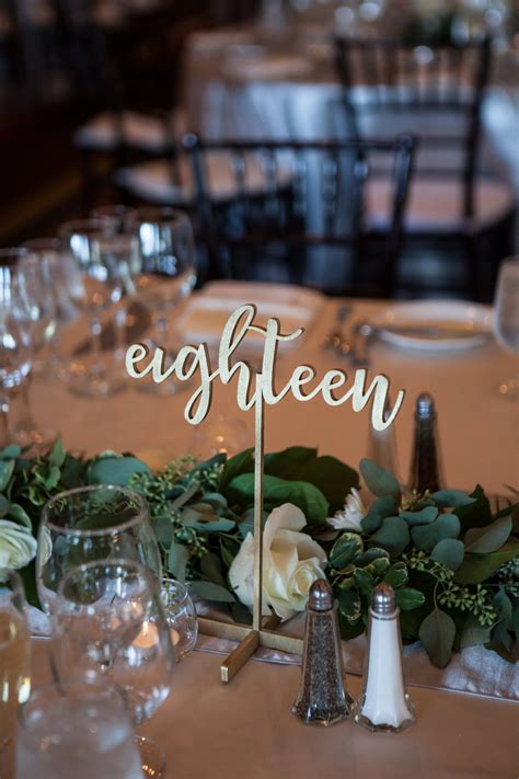 Wooden Cursive Table Numbers Tahoe Rustic Rentals